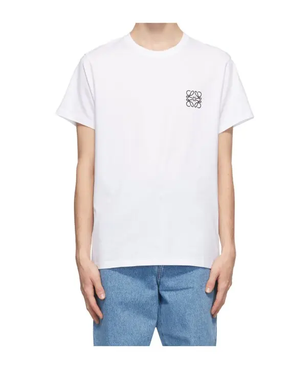Loewe Logo Embroidered Crewneck T-shirt - No