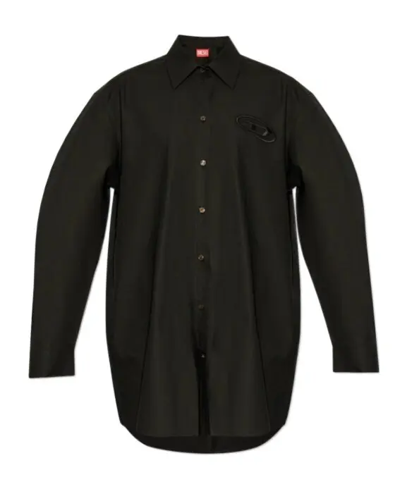 DIESEL® D-dalis Embroidered Logo Shirt Dress