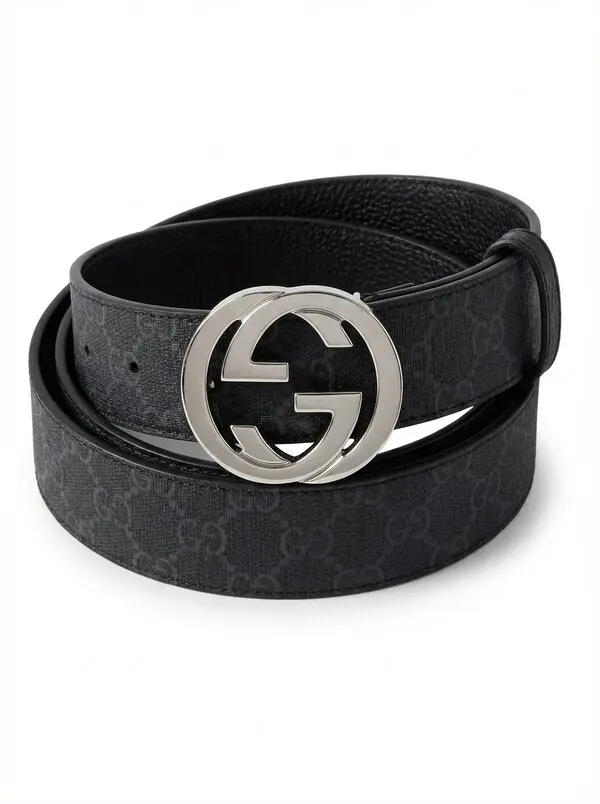 Gucci Logo Plaque Belt - Black