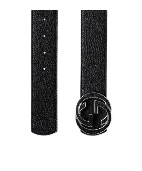 Gucci Logo Plaque Belt - Black