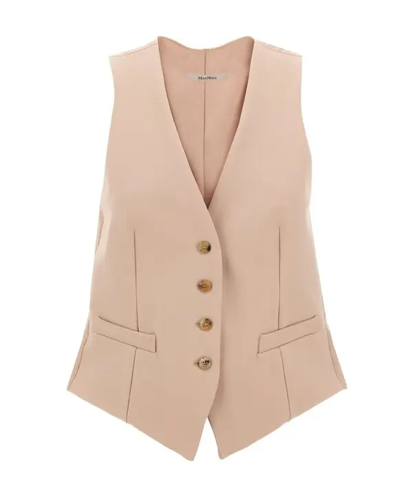 Max Mara Sleeveless Vest With Button Detail - No