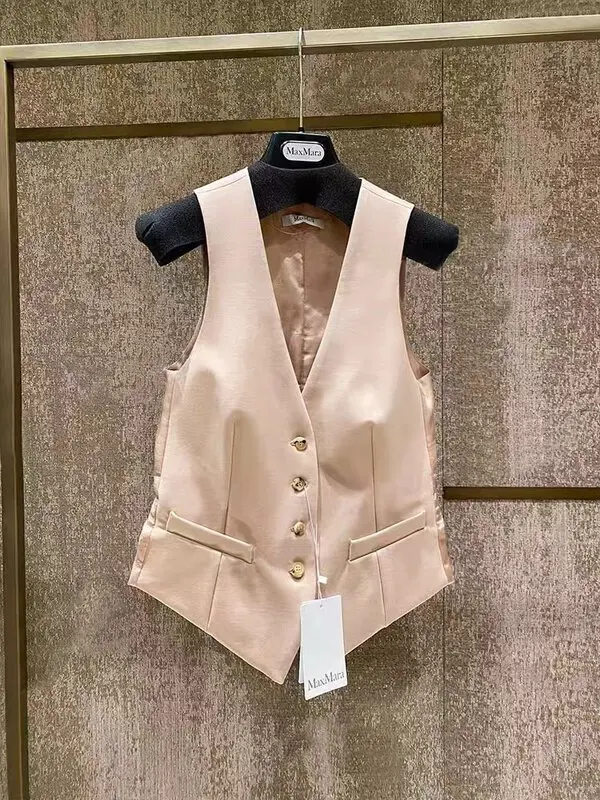 Max Mara Sleeveless Vest With Button Detail - No