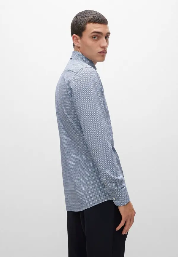 Hugo Boss Geometric-print Long-sleeve Shirt