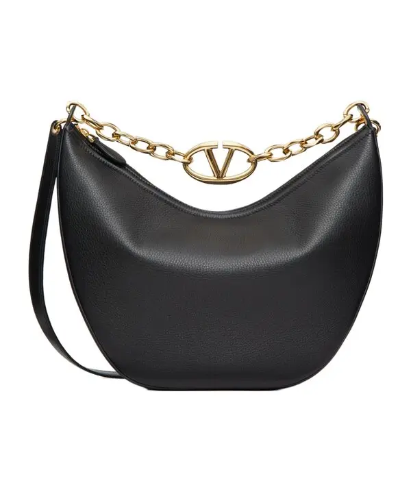 Valentino Garavani Vlogo Moon Medium Shoulder Bag - Black