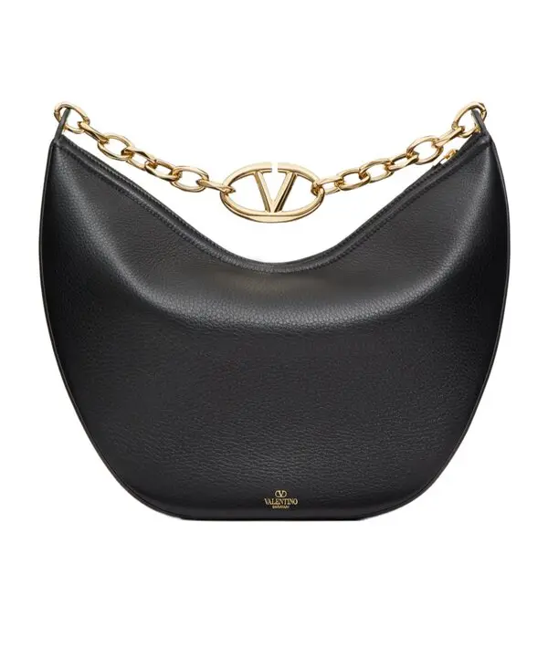 Valentino Garavani Vlogo Moon Medium Shoulder Bag - Black