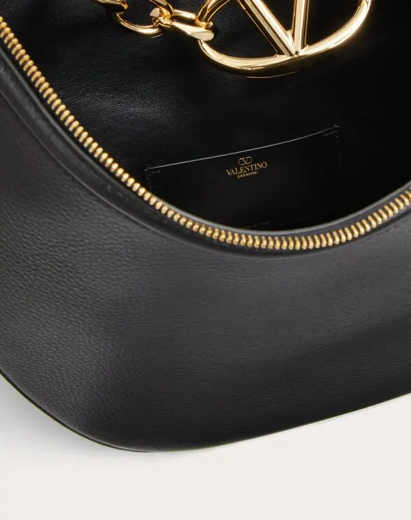Valentino Garavani Vlogo Moon Medium Shoulder Bag - Black