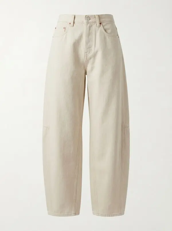 Gucci Balloon Jeans With Logo Patch - Hazel