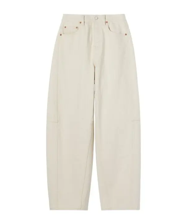 Gucci Balloon Jeans With Logo Patch - Hazel