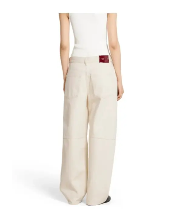Gucci Balloon Jeans With Logo Patch - Hazel