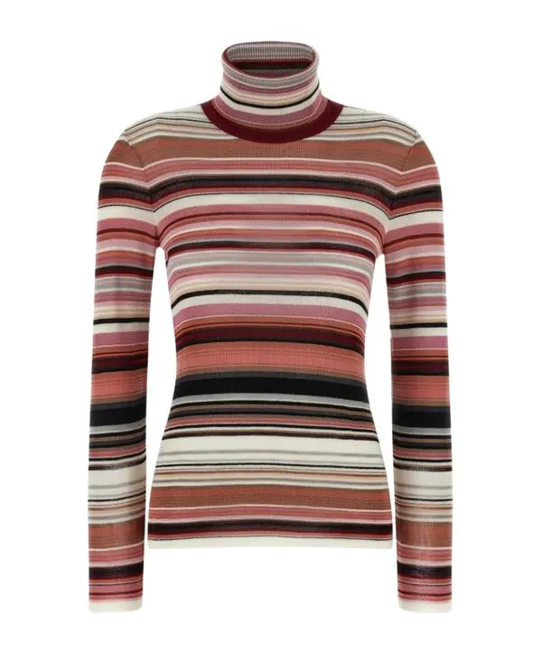 Missoni Striped Turtleneck Sweater - Brown