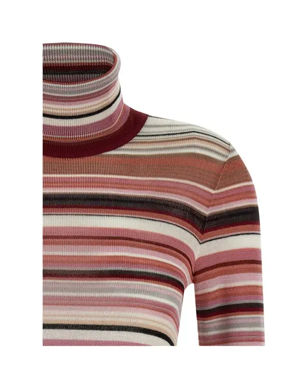 Missoni Striped Turtleneck Sweater - Brown