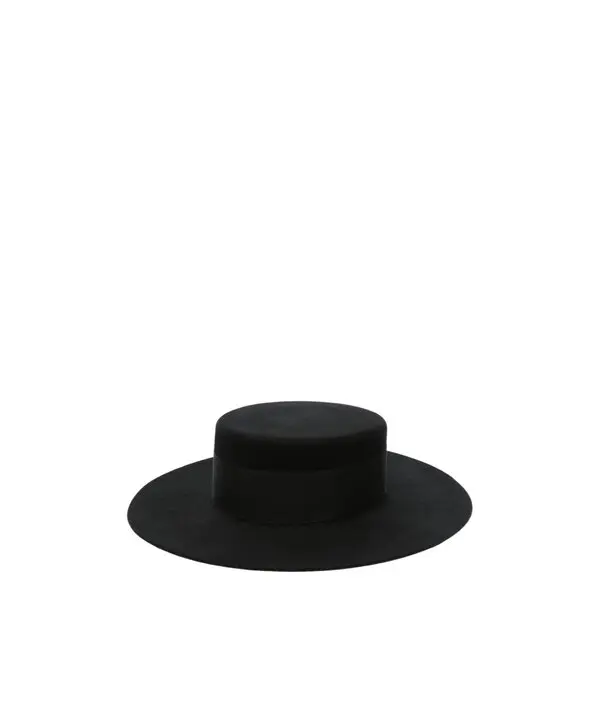 ROGER VIVIER Felted Hat With Embellished Buckle - Black