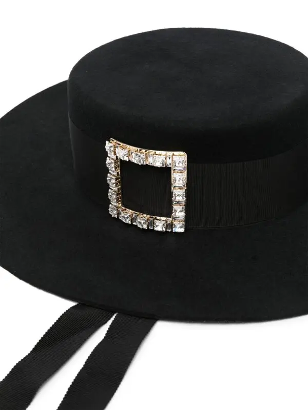 ROGER VIVIER Felted Hat With Embellished Buckle