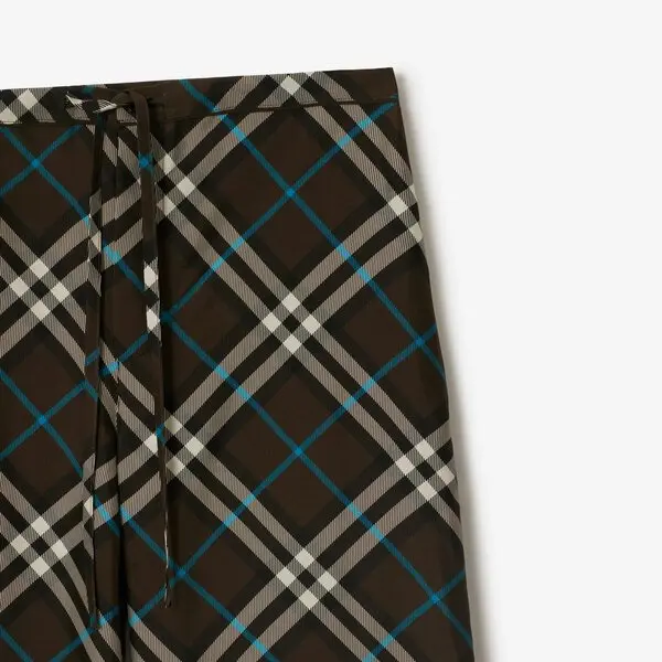 Burberry Straight-leg Checked Drawstring Trousers