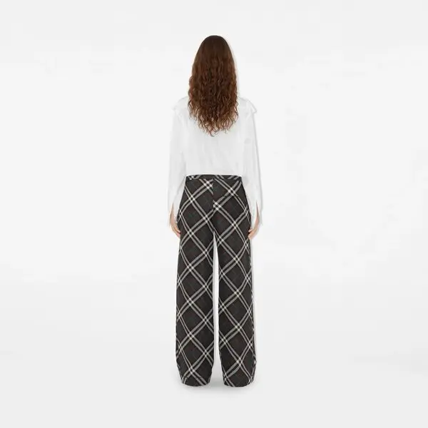 Burberry Straight-leg Checked Drawstring Trousers