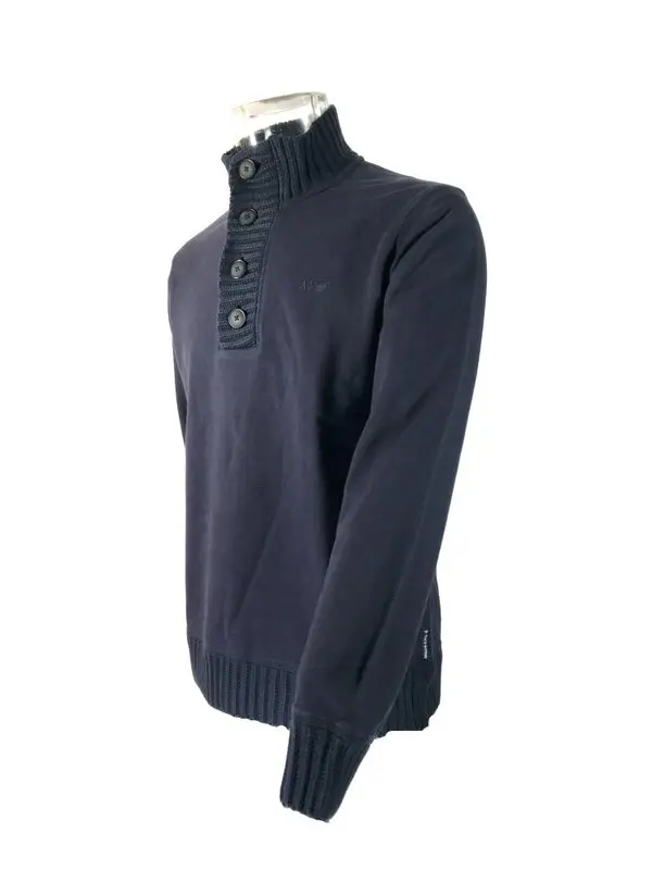 Emporio Armani High-necked Long-sleeved Sweater With Button Detail