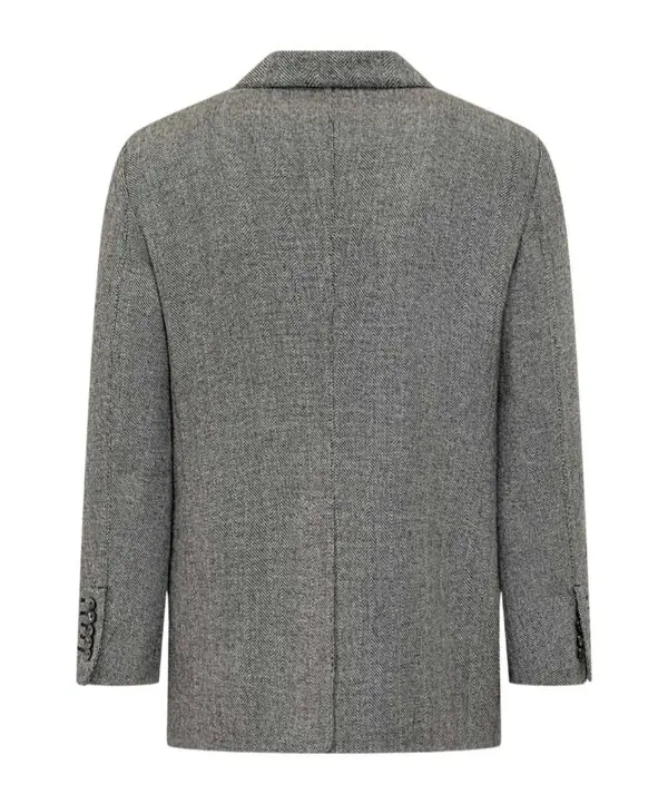 TOM FORD Single Breasted Chevron Pattern Jacket - Gray