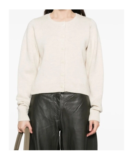 LEMAIRE Round Neck Button-front Cardigan - Cream