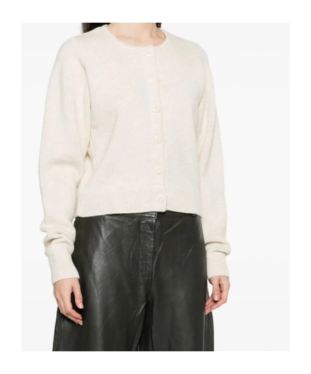 LEMAIRE Round Neck Button-front Cardigan - Cream