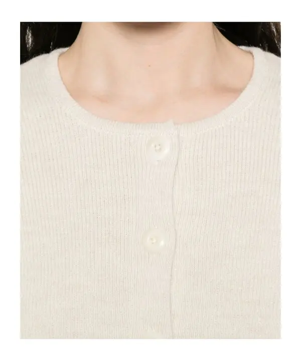 LEMAIRE Round Neck Button-front Cardigan - Cream