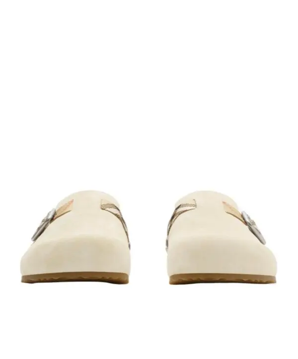 Burberry Checked Side-buckle Clogs - Bake
