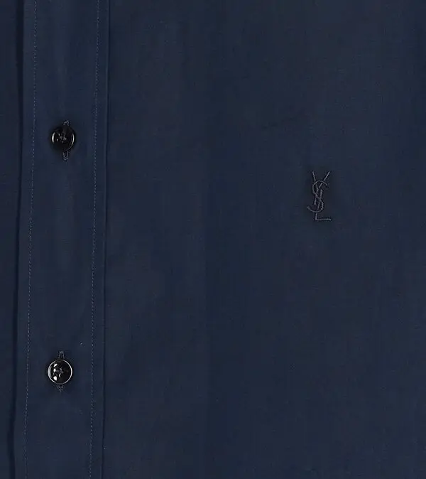 Saint Laurent Cassandre Button-up Shirt - Dark Blue