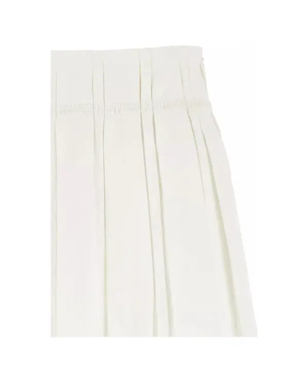 JIL SANDER High Waist Pleated Midi Skirt