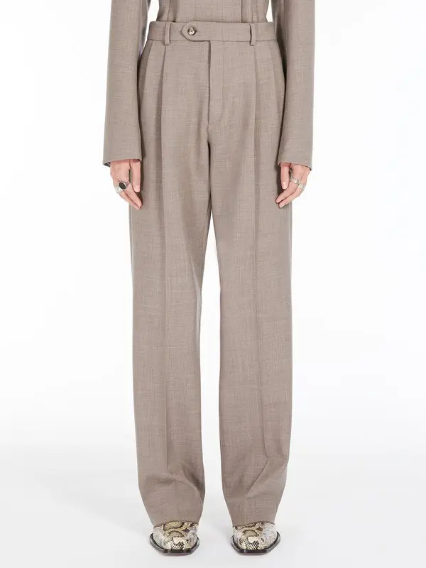 Sportmax Pleated Straight-leg Trousers With Belted Waist