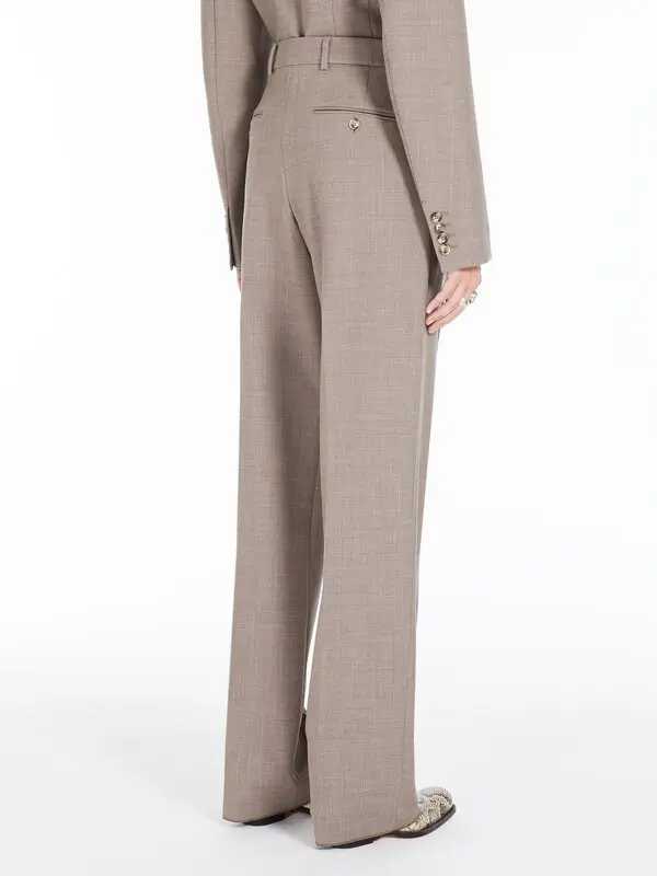 Sportmax Pleated Straight-leg Trousers With Belted Waist