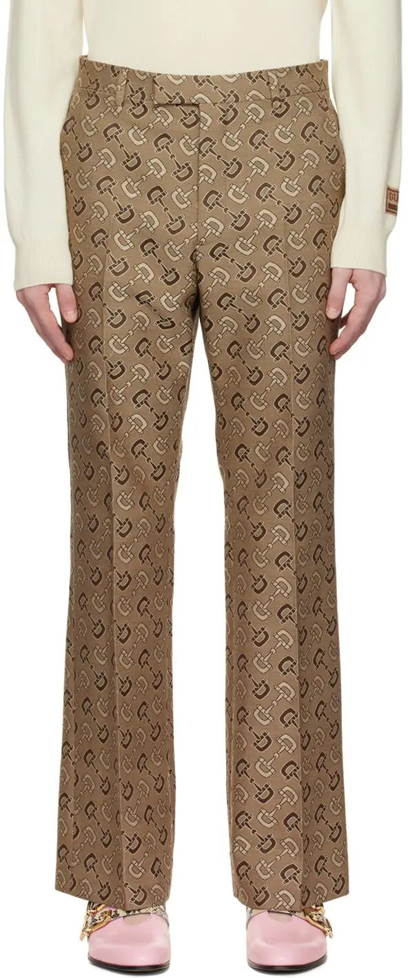 Gucci All-over Horsebit Embroidery Trousers