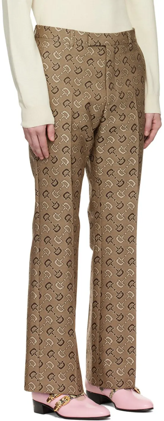 Gucci All-over Horsebit Embroidery Trousers