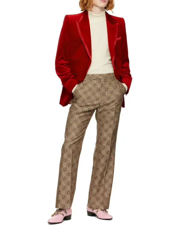 Gucci All-over Horsebit Embroidery Trousers