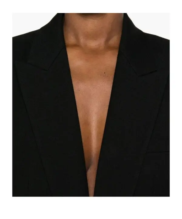 Saint Laurent Single-breasted Long Jacket - Black