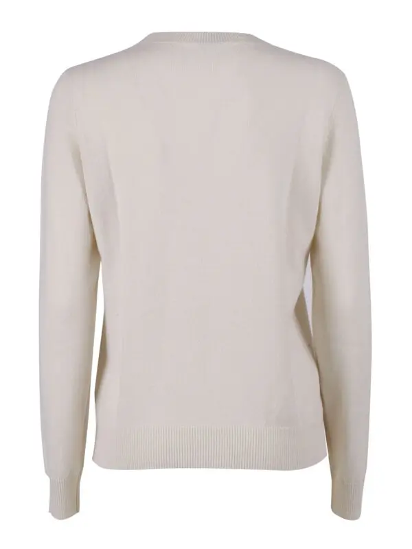Peserico Embellished Round Neck Sweater - White