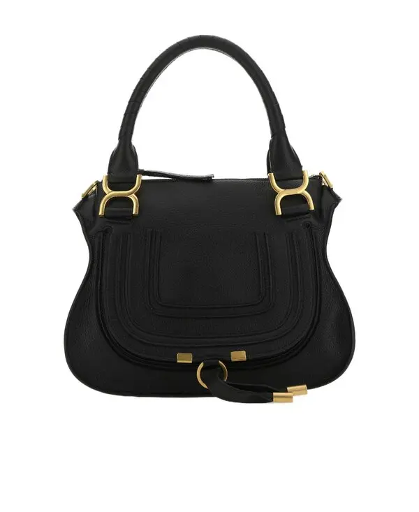 Chloé Marcie Foldover Top Tote Bag - Black