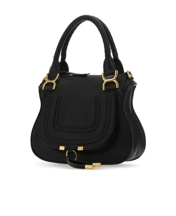 Chloé Marcie Foldover Top Tote Bag - Black