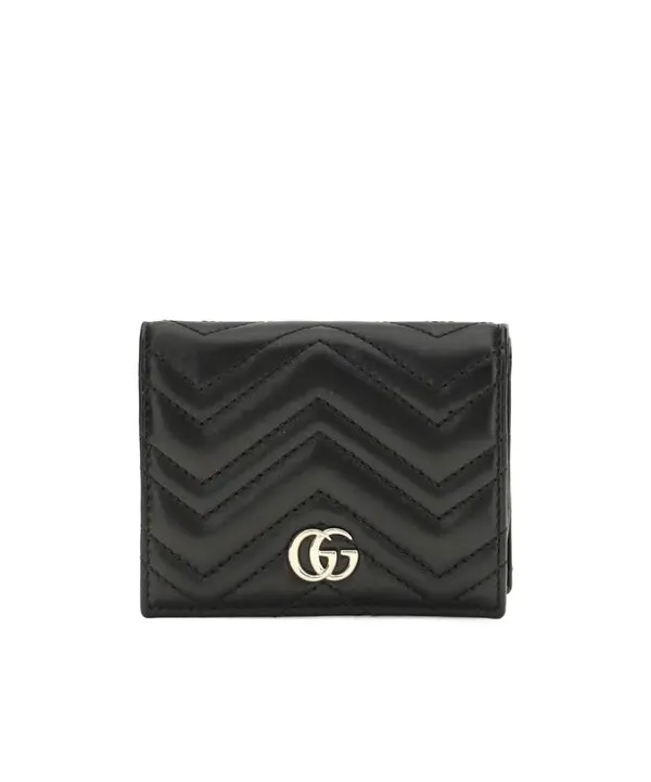 Gucci Gg Marmont Card Case Wallet - Black