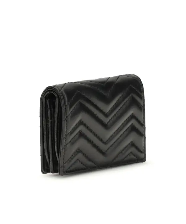 Gucci Gg Marmont Card Case Wallet - Black