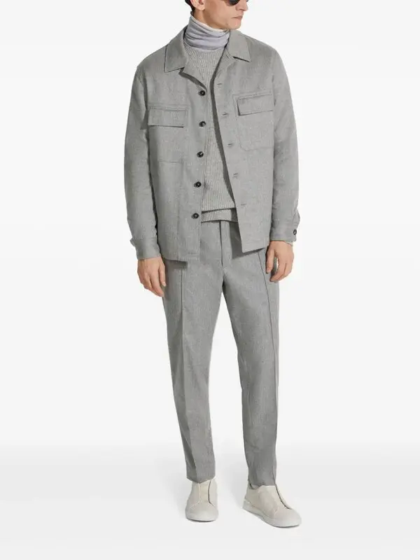 Zegna Long-sleeved Shirt - Grey