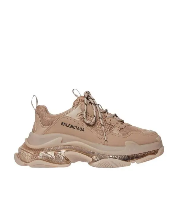 Balenciaga Triple S Clear Sole Sneakers - Brown