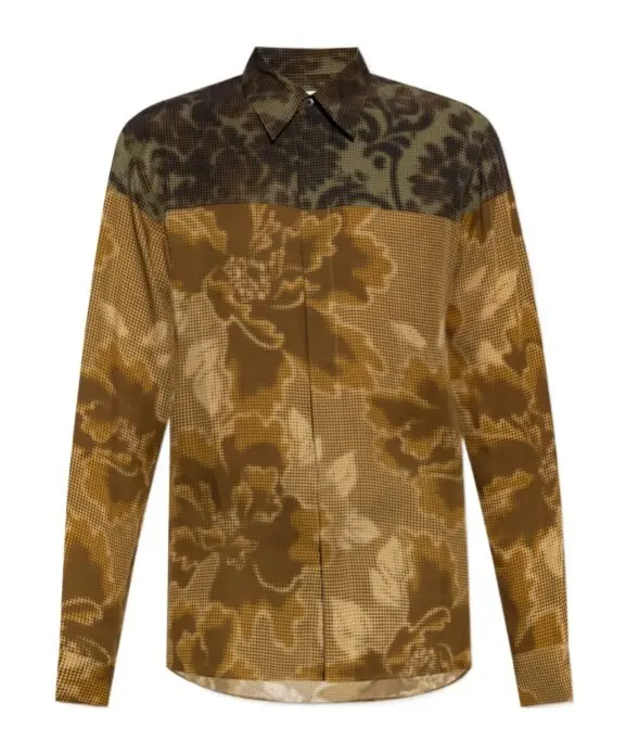 Dries Van Noten Carvies 9080 Floral Pattern Shirt