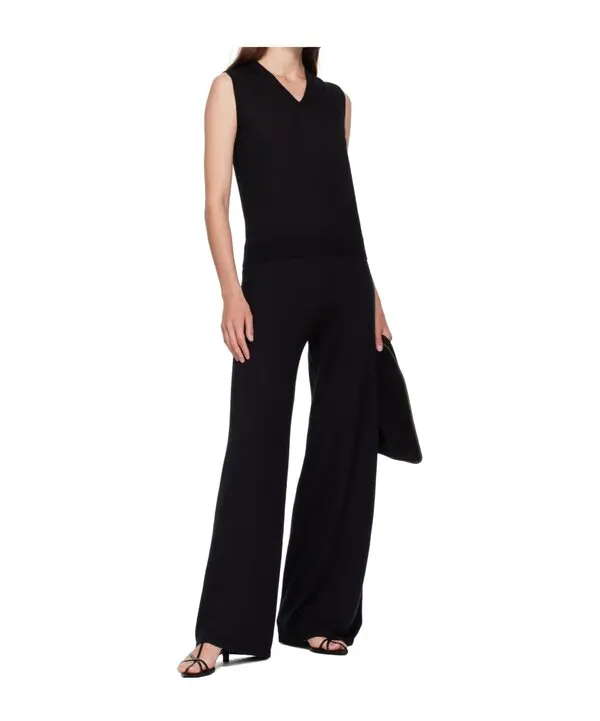 LISA YANG Aina Elasticated Waistband Palazzo Pants - Black