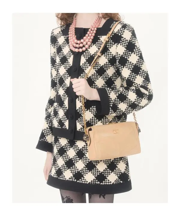 Valentino Garavani Checkerboard Button-up Tweed Jacket - Black