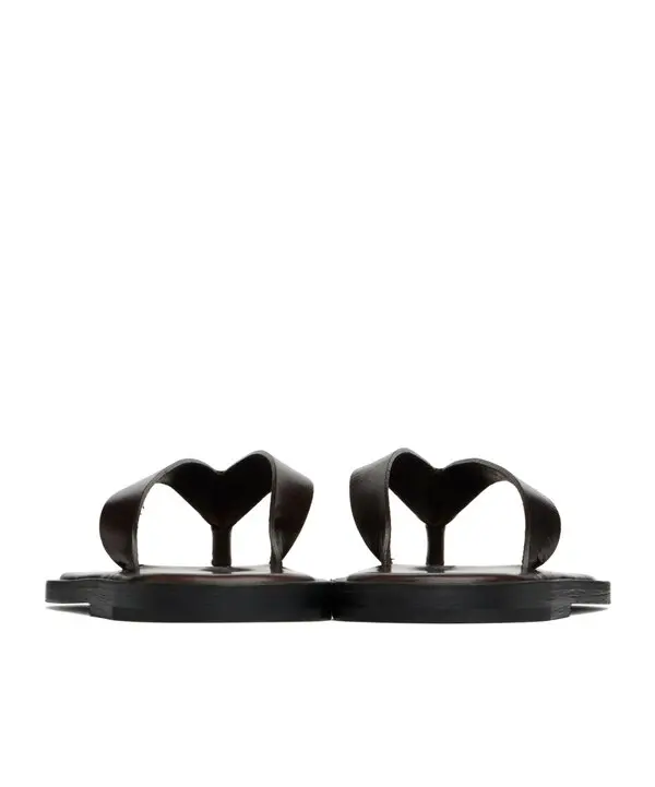 Auralee Square Toe Open Toe Flip Flops