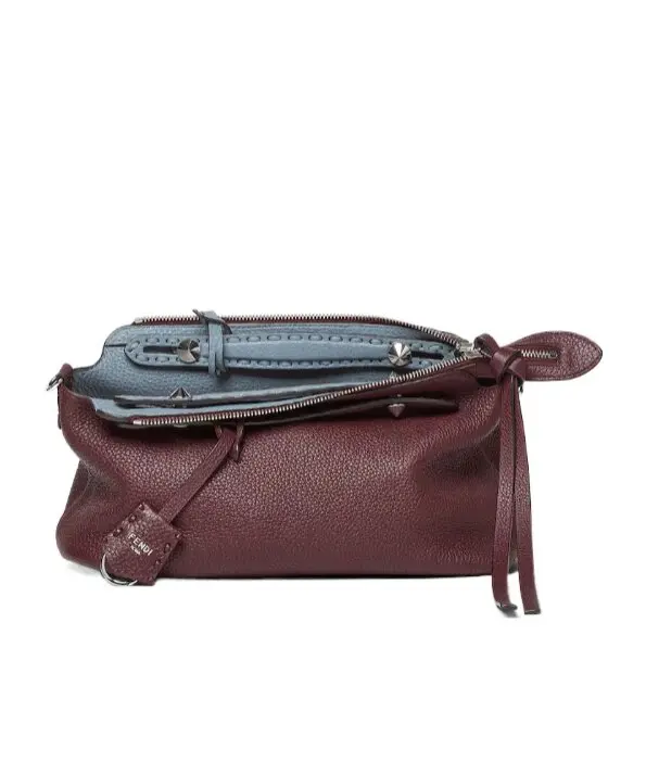 Fendi Selleria Two-toned Medium Tote Bag - Red