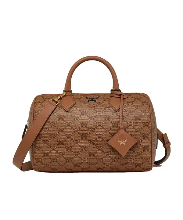 Mcm Ella Medium Boston Bag - Brown
