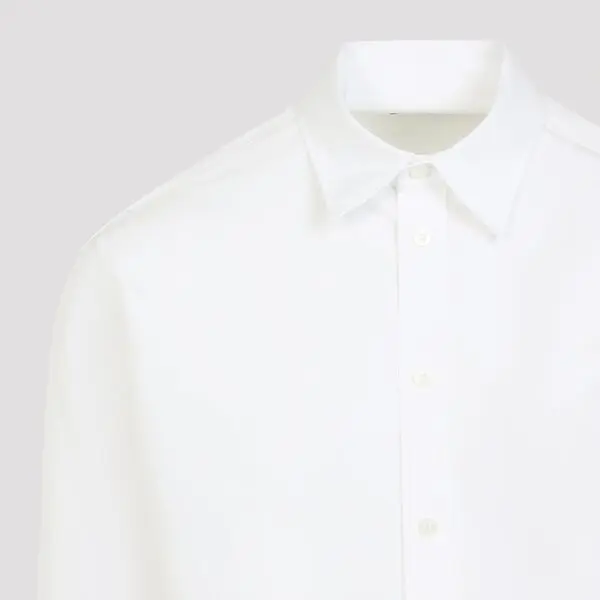 Balenciaga Collared Long-sleeve Shirt - White