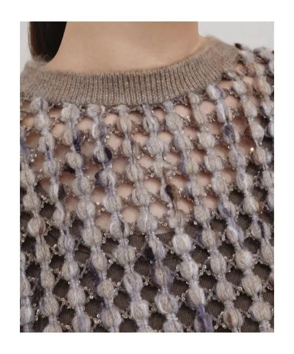 Brunello Cucinelli Textured Short-sleeve Knit Top