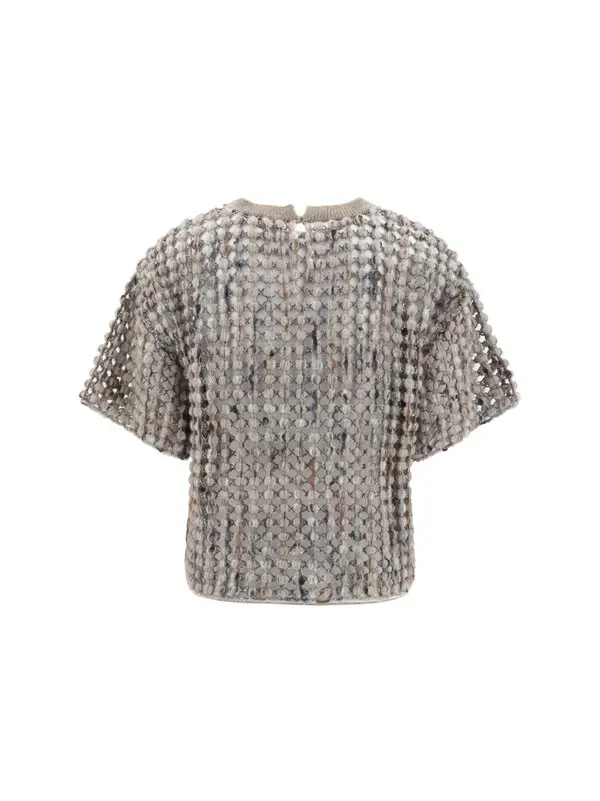 Brunello Cucinelli Short Sleeve Knit Top