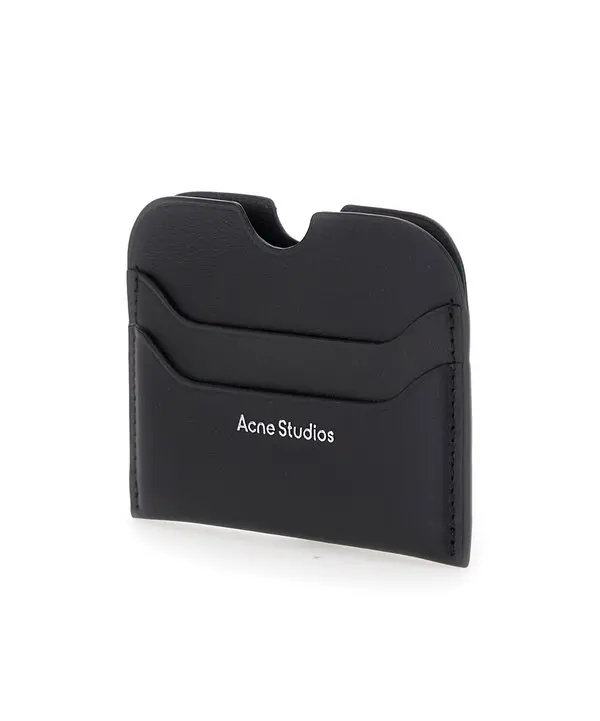 Acne Studios Logo Detailed Open Top Cardholder